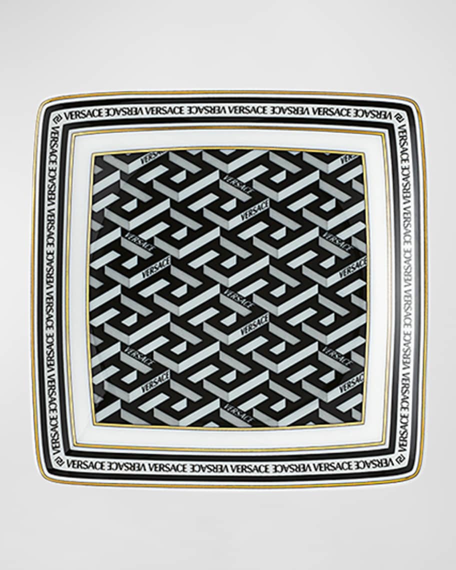 Versace La Greca Signature Mini Canape Plate | Neiman Marcus