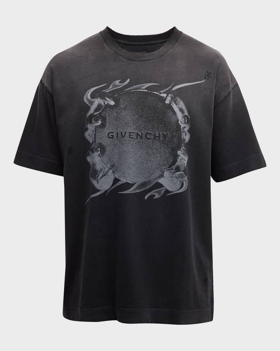 Givenchy Men's Distressed Graphic T-Shirt | Neiman Marcus