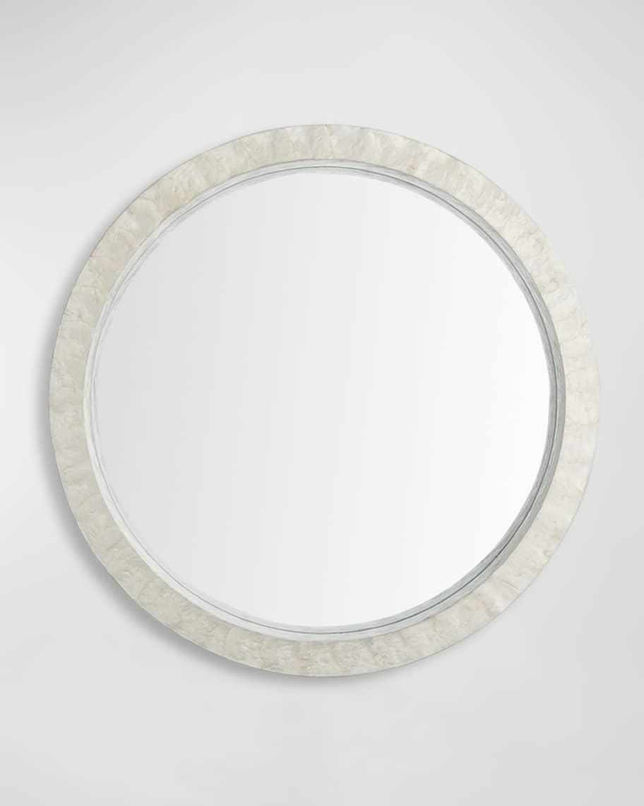 24" Round Capiz Mirror Designed By J. Kent Martin | Neiman Marcus