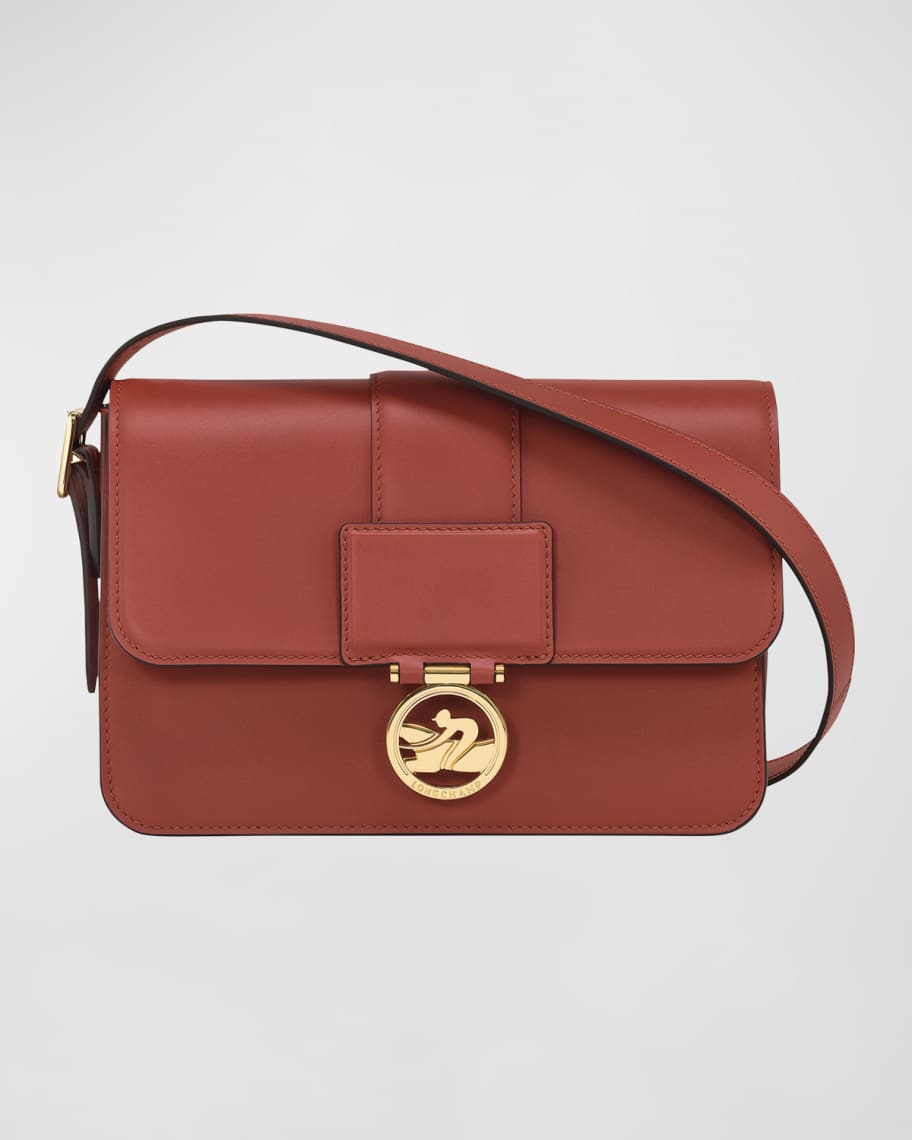 Longchamp Box-Trot Medium Flap Leather Crossbody Bag | Neiman Marcus