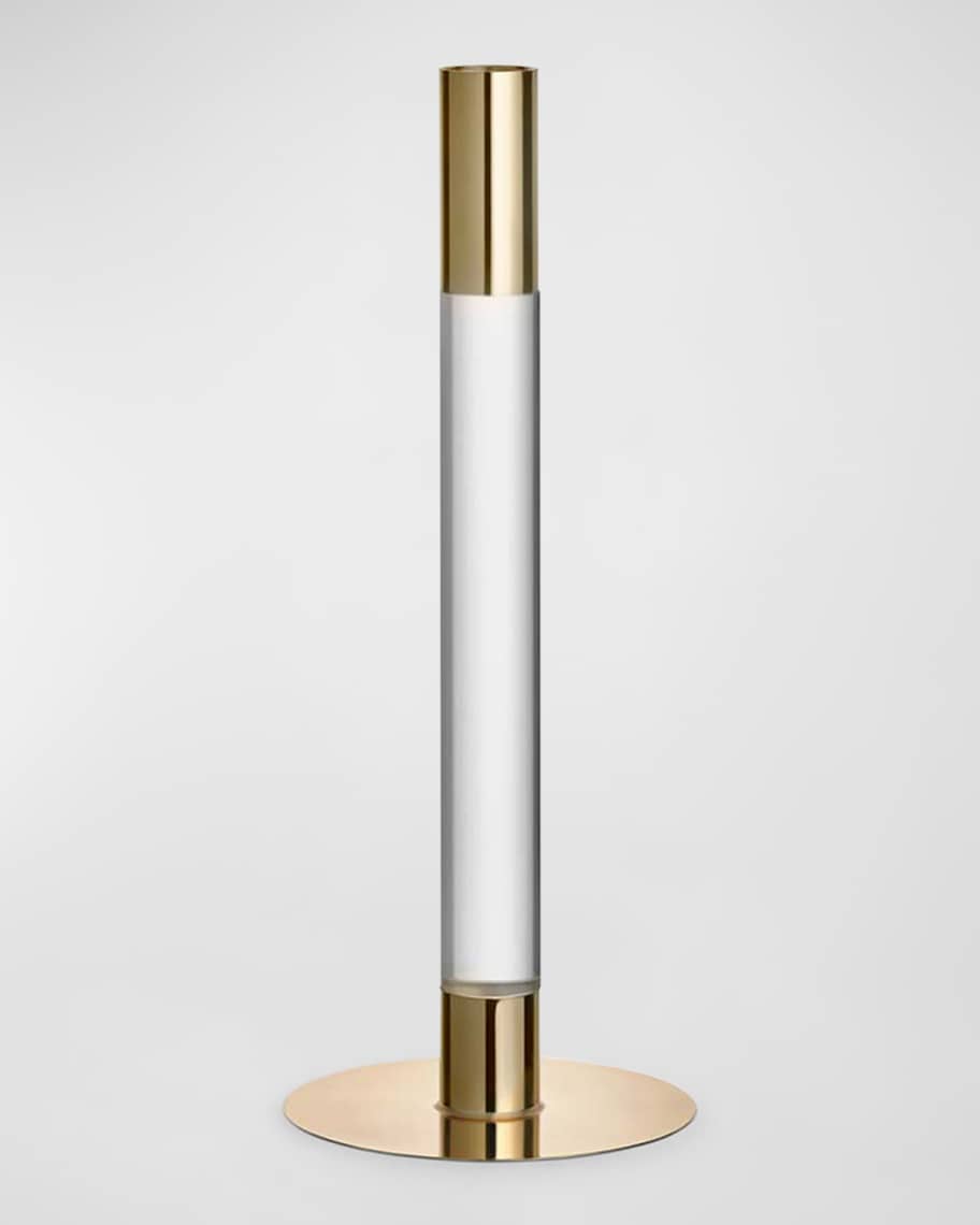 Orrefors 10" Lumiere Candlestick, Gold | Neiman Marcus