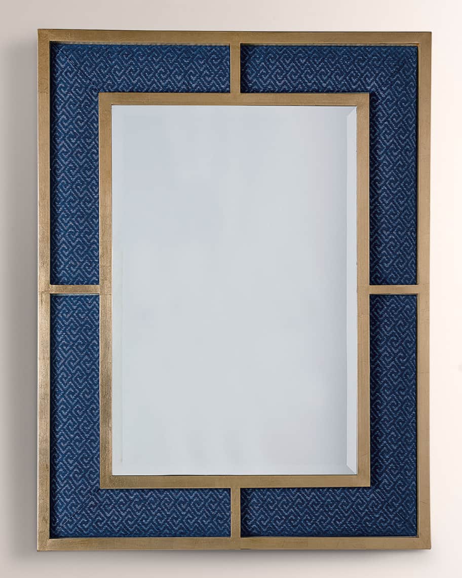 Port 68 Bedford Gold Nigel Blue Mirror | Neiman Marcus