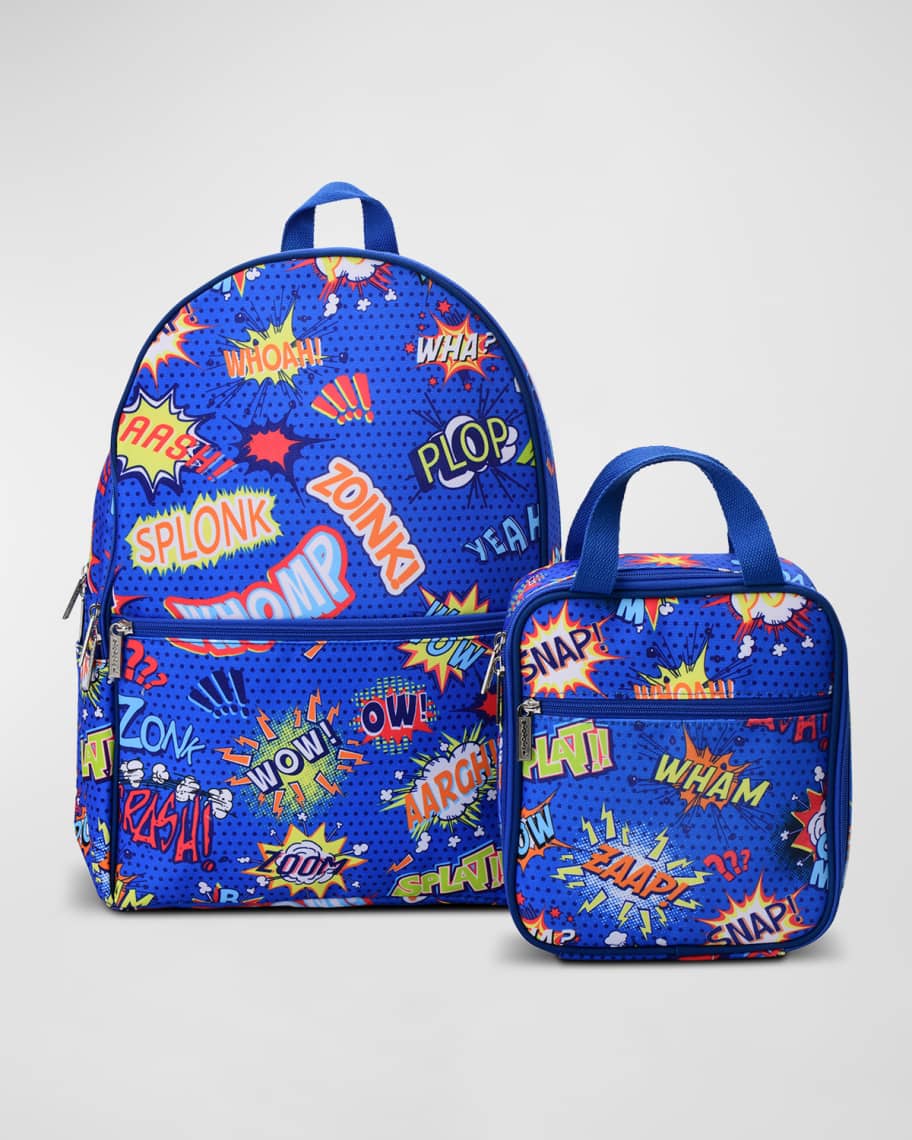 Iscream Kid's Superhero Backpack & Lunch Tote Set | Neiman Marcus