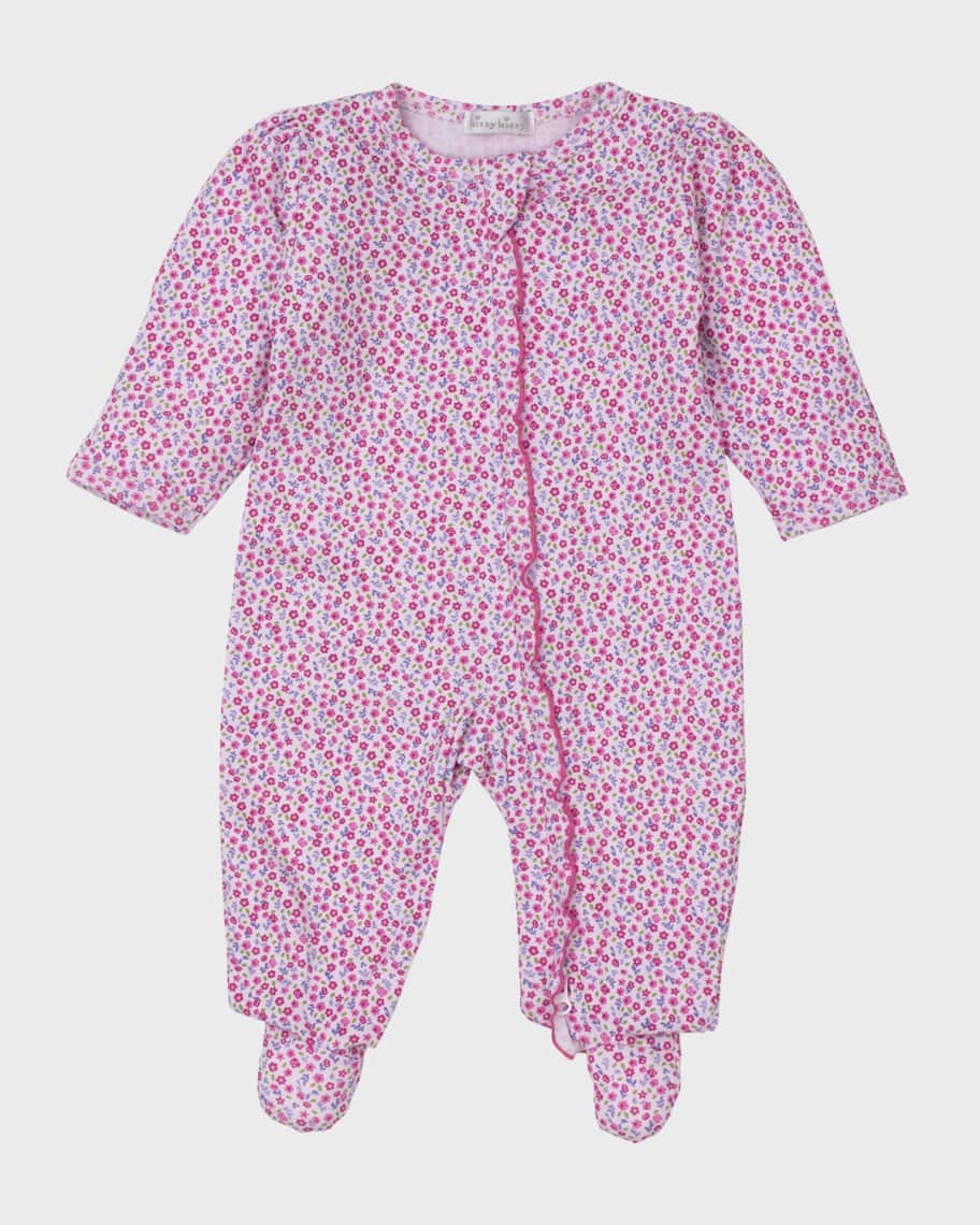 Kissy Kissy Girl's Hearts Abloom Zip Up Footie, Size Newborn-9M ...