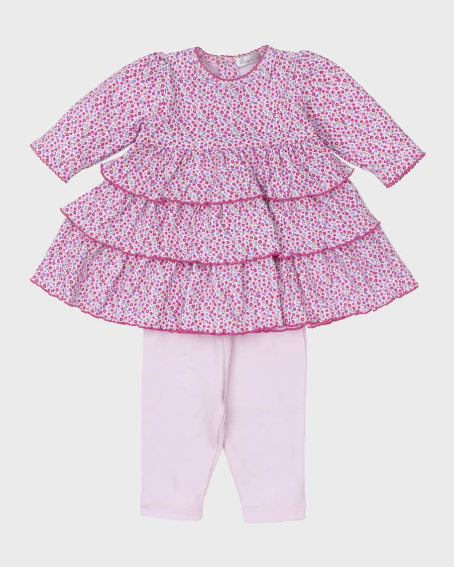 Kissy Kissy Girl's Hearts Abloom Top & Leggings Set, Size 6M-24M ...