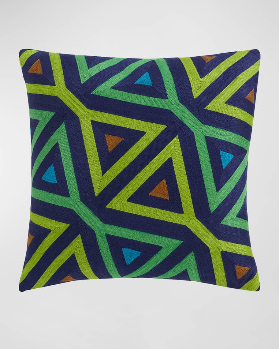 Jonathan Adler Chainstitch Geos Decorative Pillow, Diagonal Triangles ...