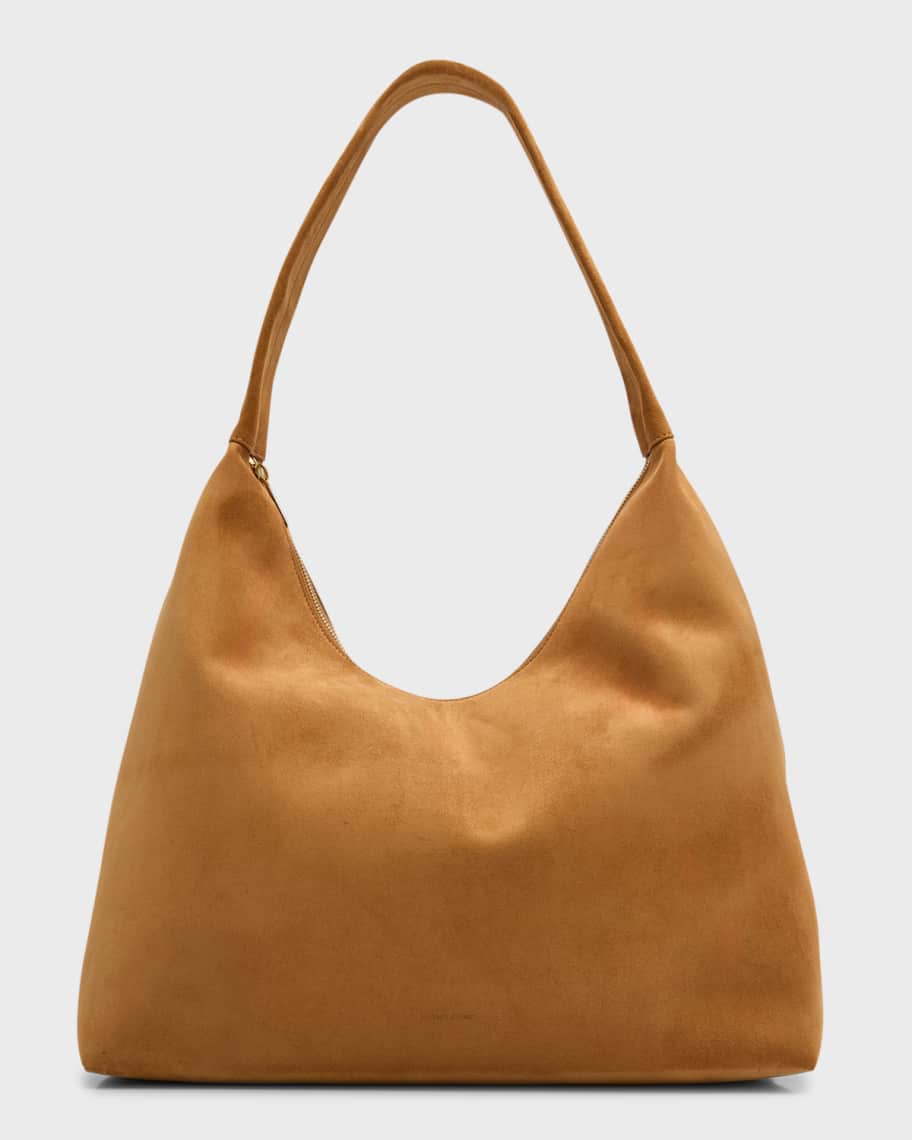 Mansur Gavriel Maxi Candy Suede Hobo Bag | Neiman Marcus