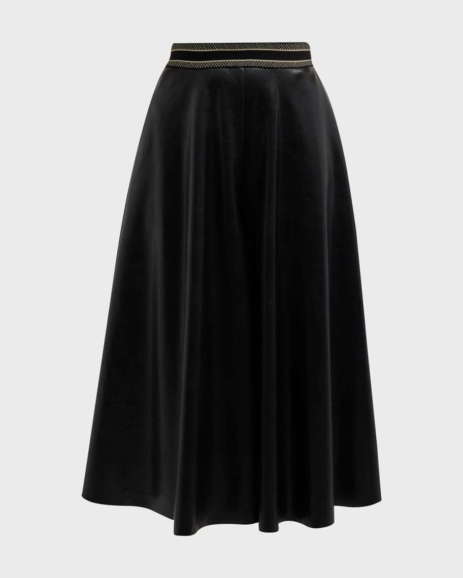 Mes Demoiselles Buzzer Wide-Leg Faux Leather Pants | Neiman Marcus