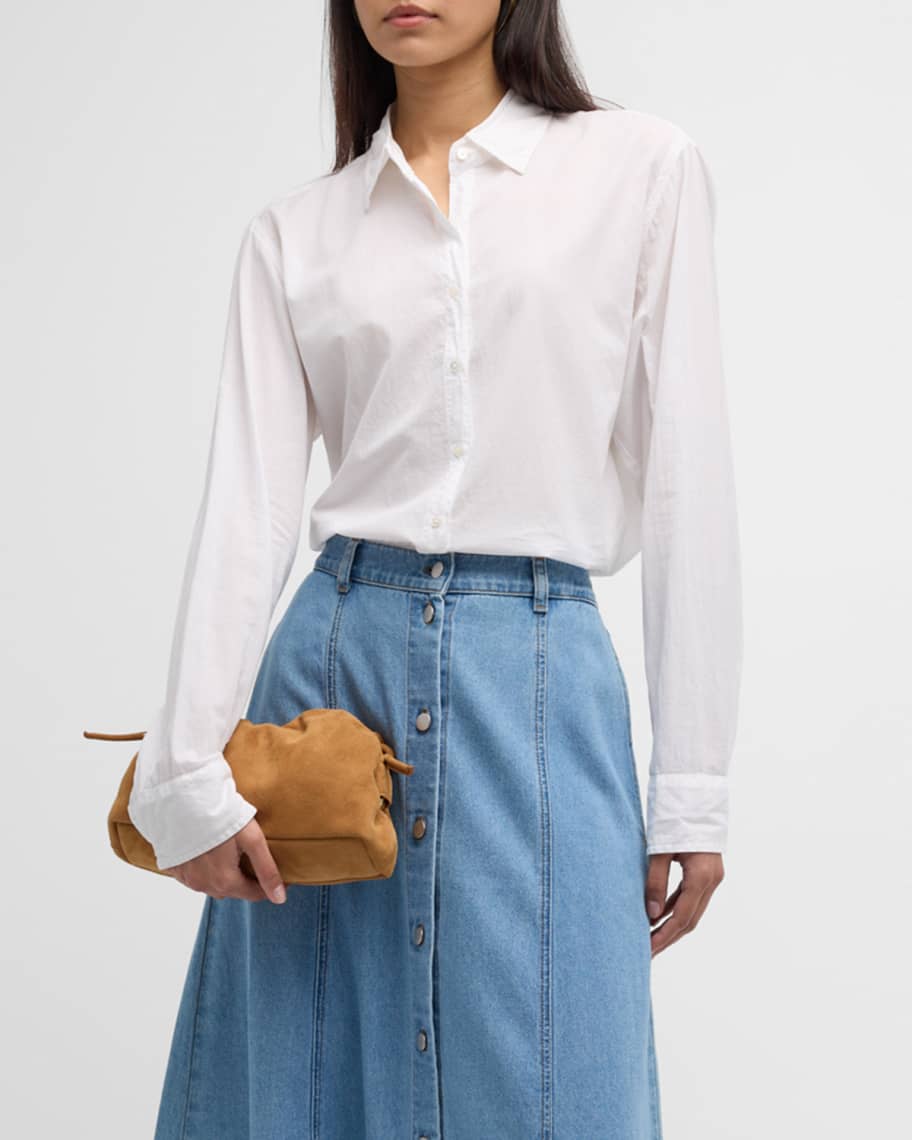 Xirena Beau Button-Down Cotton Poplin Shirt | Neiman Marcus