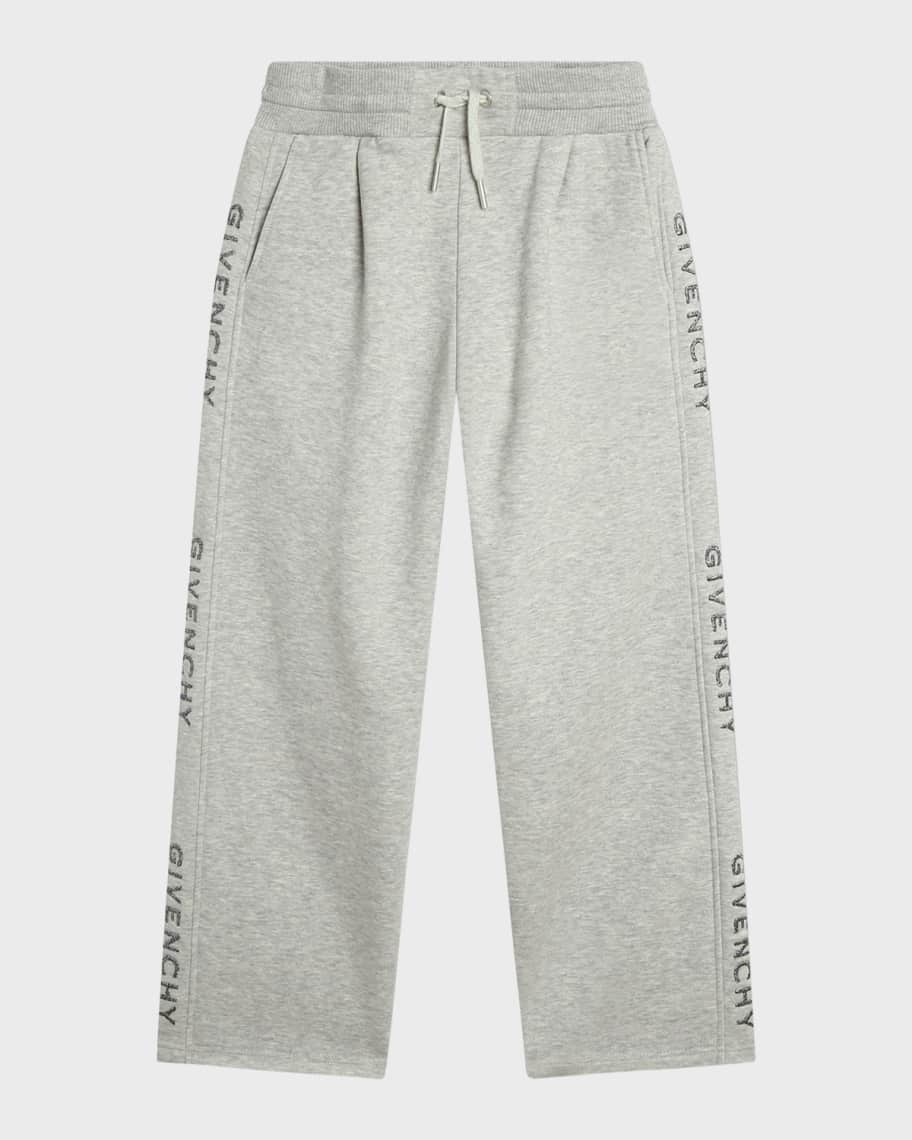 Givenchy Girl's Logo-Print Wide Leg Sweat Pants, Size 8-14 | Neiman Marcus