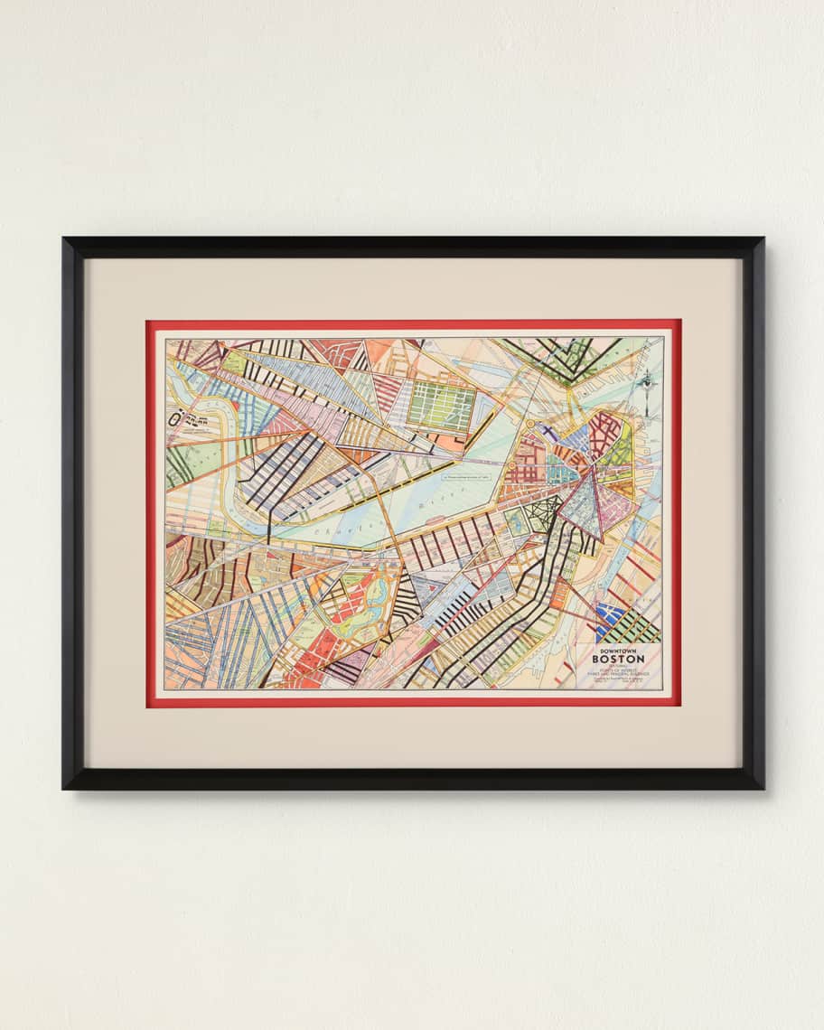 John-Richard Collection "Colorful Maps I" Print | Neiman Marcus