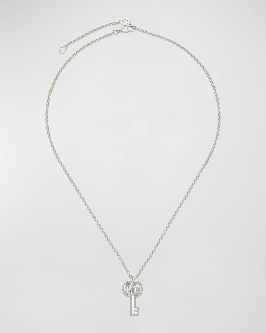 Gucci GG Marmont Sterling Silver Key Necklace | Neiman Marcus