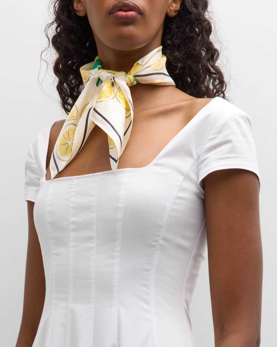 kate spade new york lemon toss oblong silk scarf | Neiman Marcus