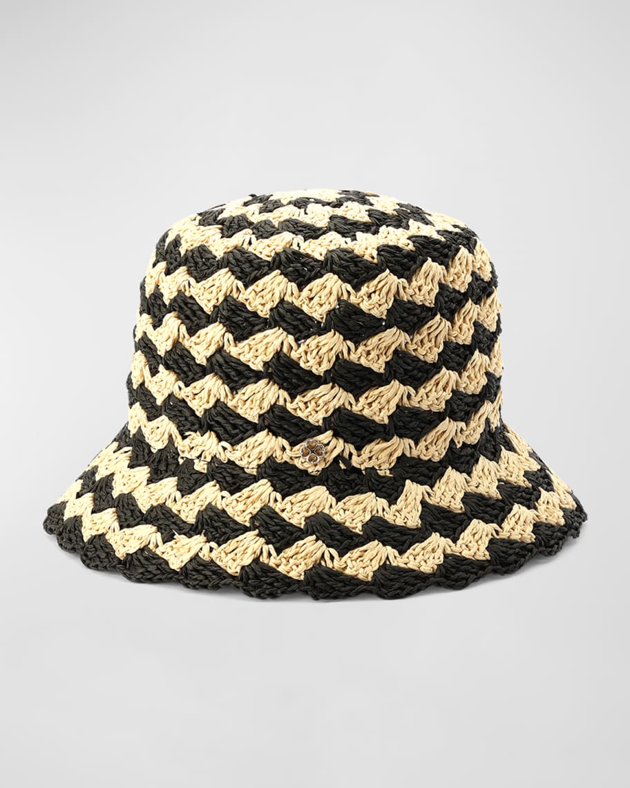 kate spade new york seaside stripe crochet bucket hat | Neiman Marcus