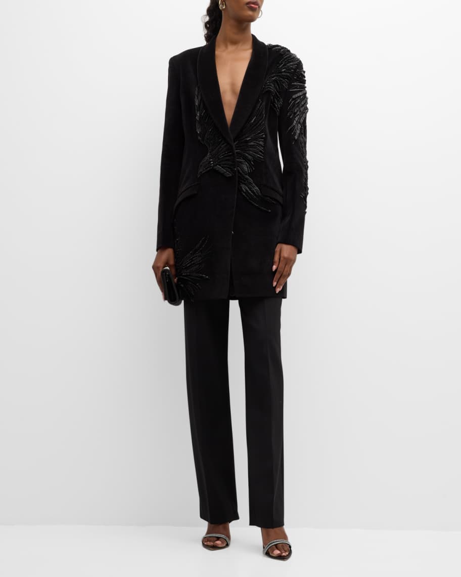 Gaurav Gupta Gilded Flight Beaded Single-Breasted Mini Tuxedo Dress ...