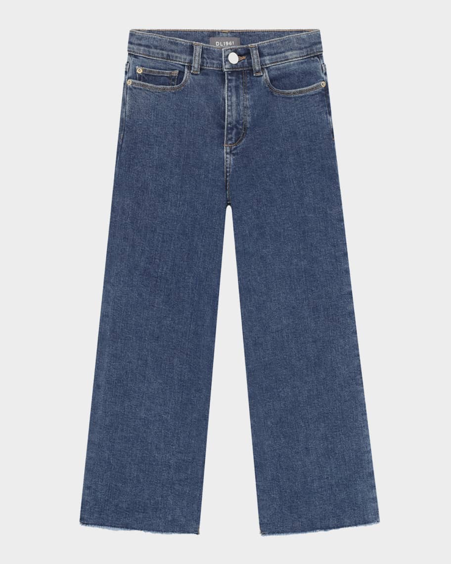 DL1961 Girl's Lily High-Rise Wide-Leg Denim Jeans, Size 7-16 | Neiman ...