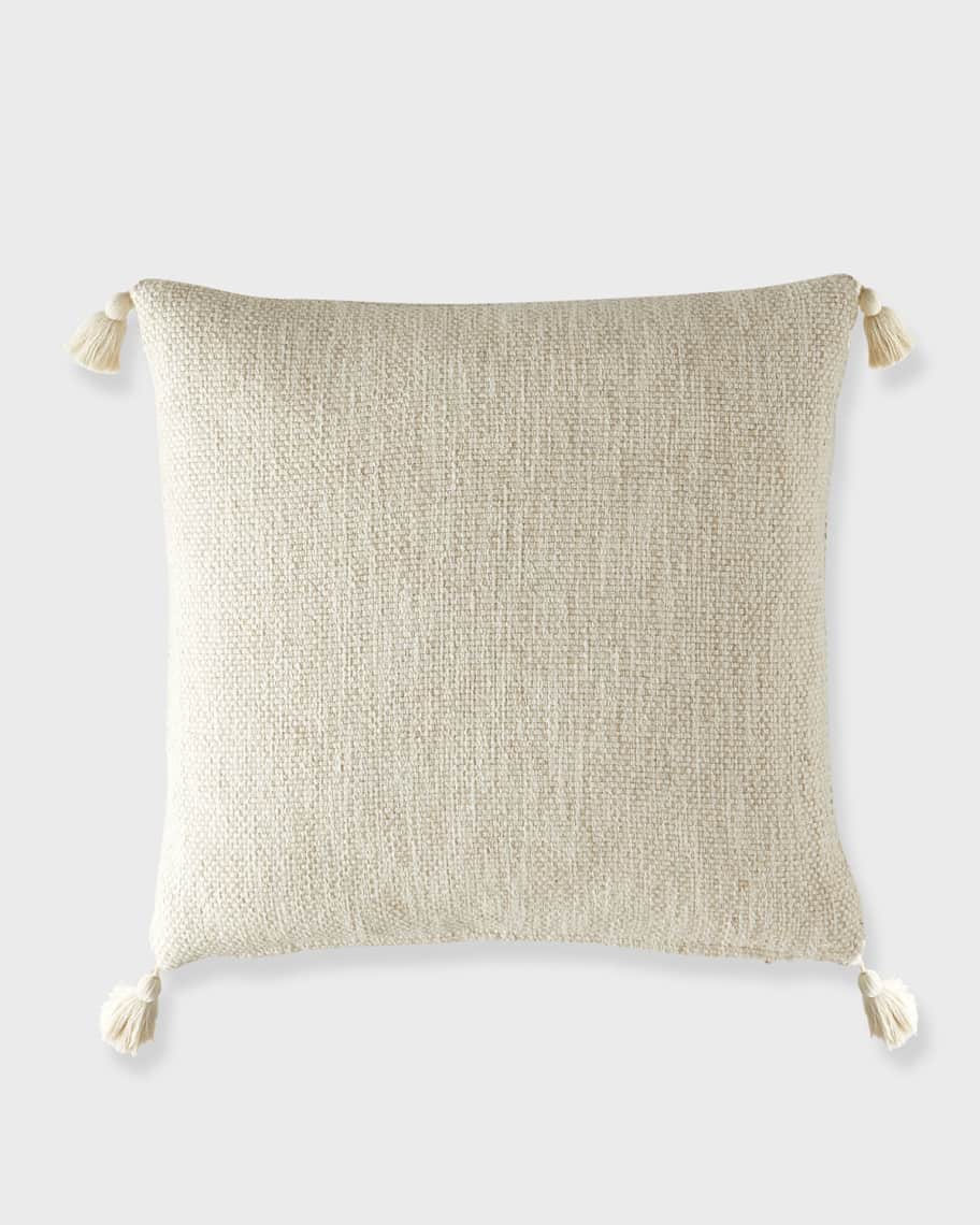 John Robshaw Woven Sand Pillow, 22" Square | Neiman Marcus