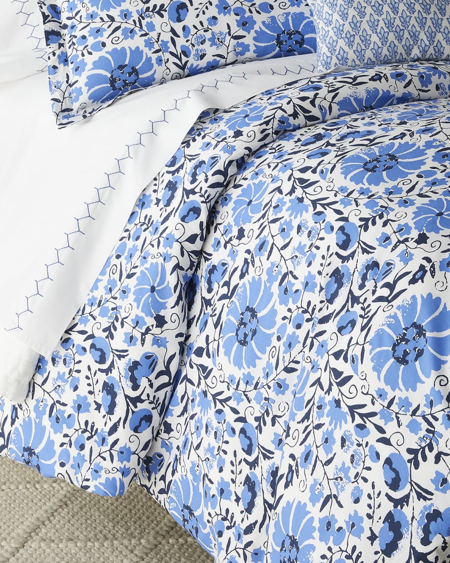 John Robshaw Zoya Azure Queen Duvet Cover | Neiman Marcus