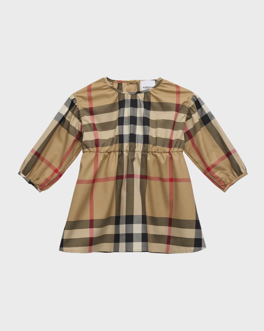 Burberry Girl's Savannah Check-Print Dress, Size 6M-2 | Neiman Marcus