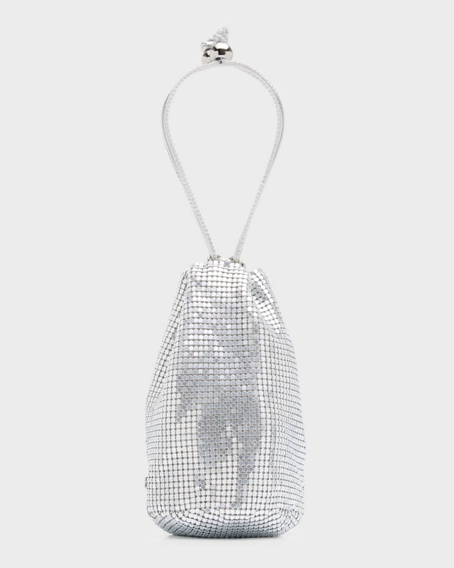 Cult Gaia Gypsum Metallic Drawstring Wristlet | Neiman Marcus