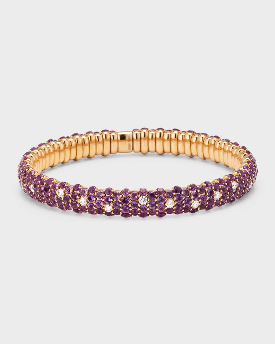 ZYDO 18K Rose Gold Bracelet with Diamonds and Amethyst | Neiman Marcus