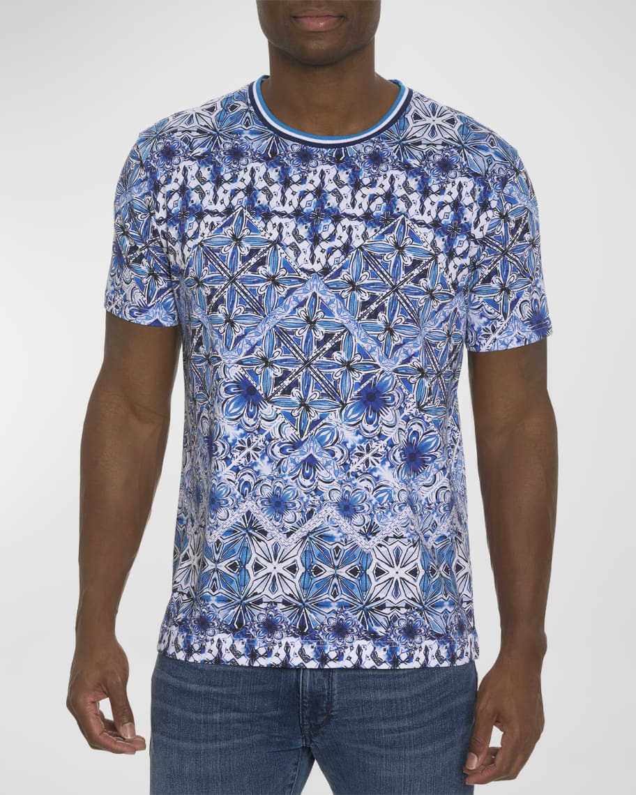 Robert Graham Men's Milan Graphic Crewneck T-Shirt | Neiman Marcus