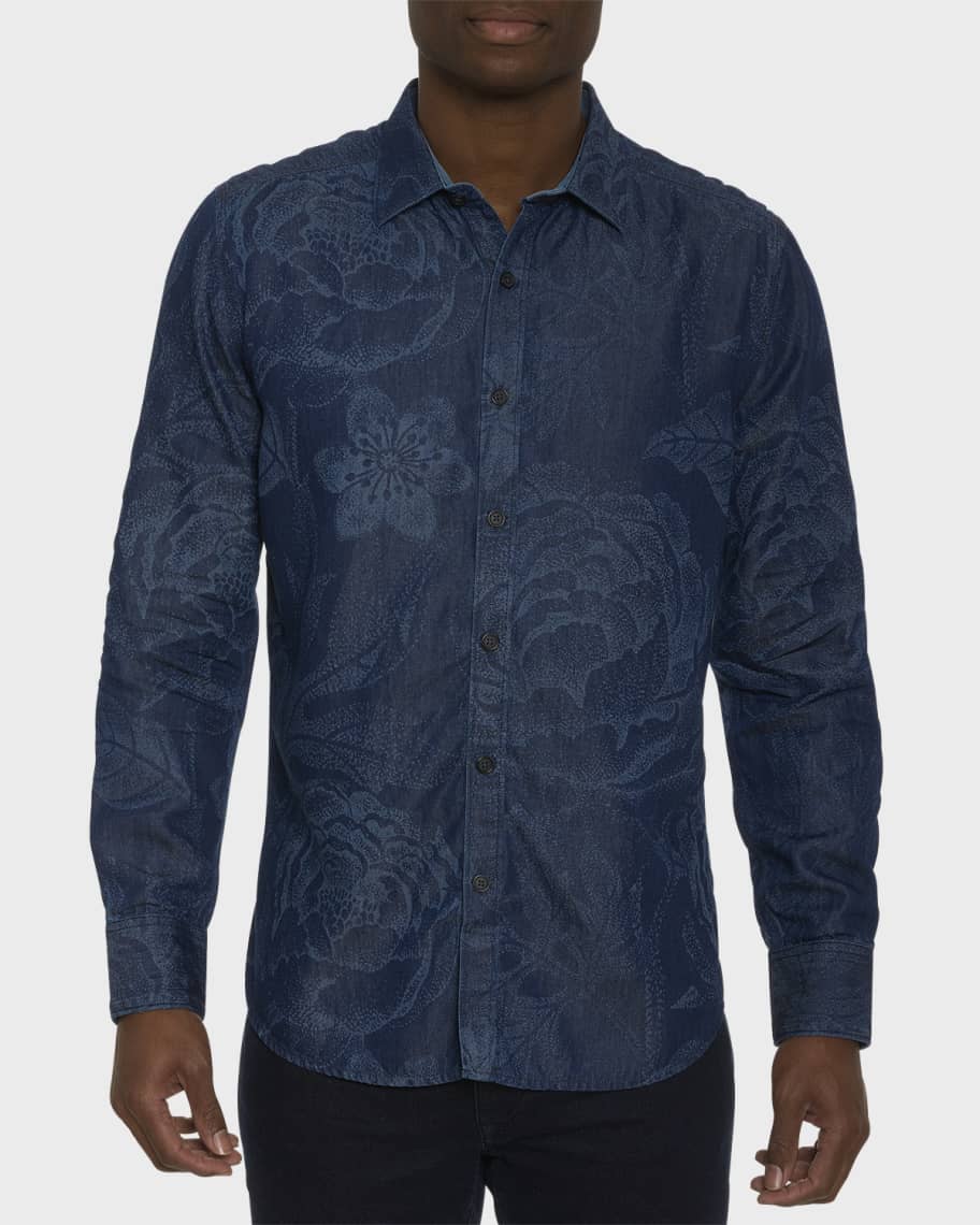 Robert Graham Men's Flower Thrower Cotton-Stretch Sport Shirt | Neiman ...