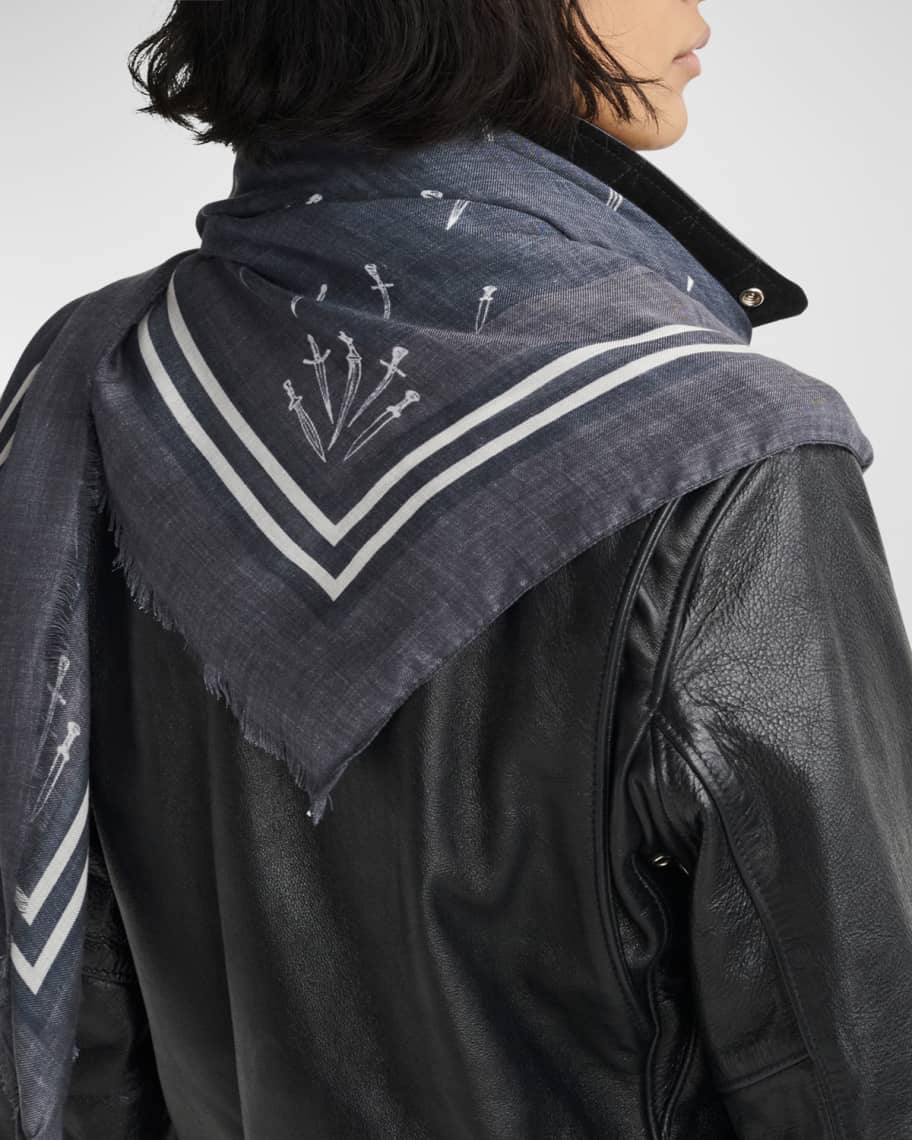 Rag & Bone Dagger Modal-Cashmere Square Scarf | Neiman Marcus