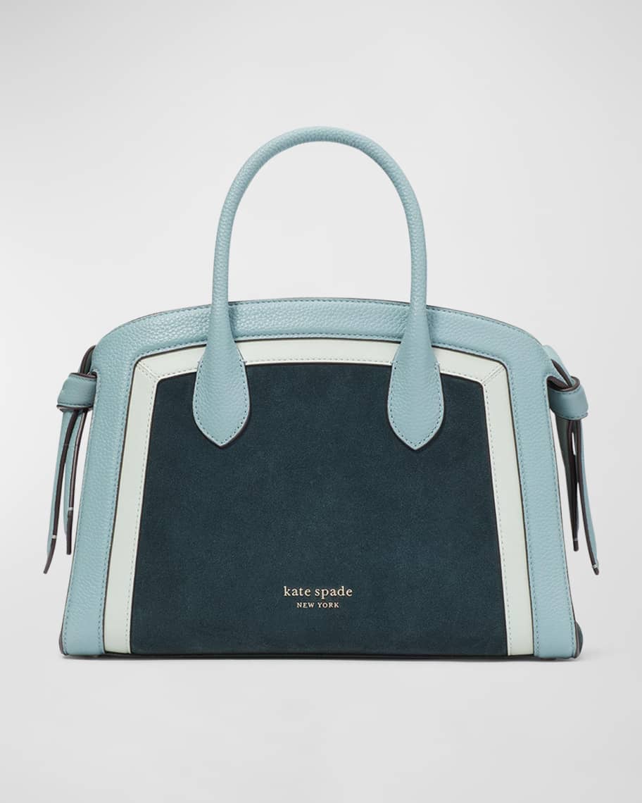 kate spade new york knott colorblock suede & leather satchel bag ...