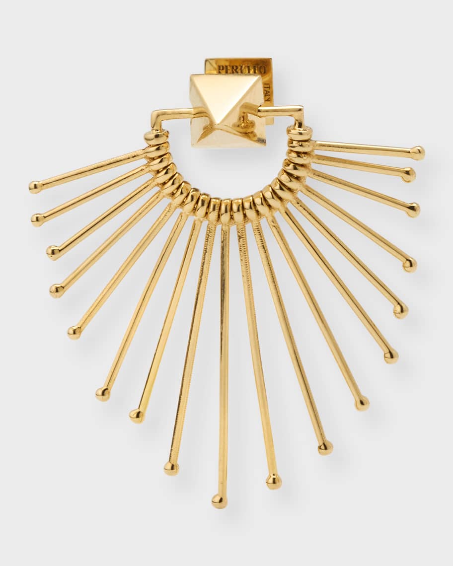 Peruffo 18K Yellow Gold Slide Shield Earring | Neiman Marcus