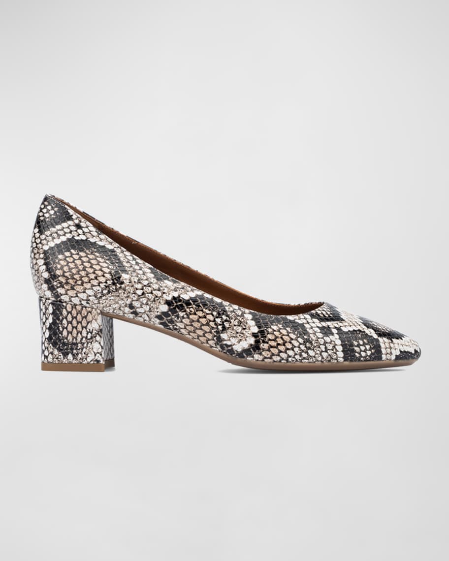 Aquatalia Pasha Snake-Embossed Pumps | Neiman Marcus