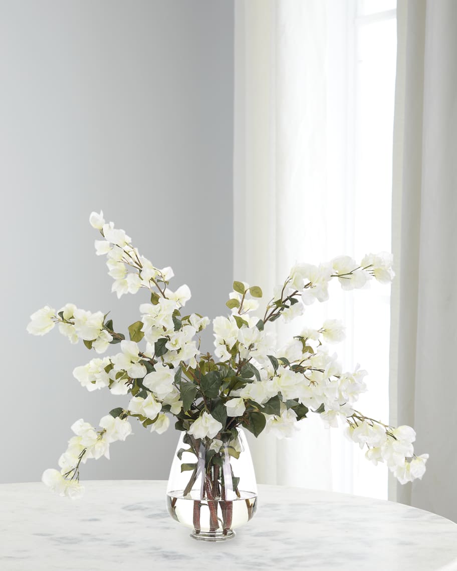 NDI Bougainvillea 29" Faux Floral Arrangement in Glass Vase | Neiman Marcus