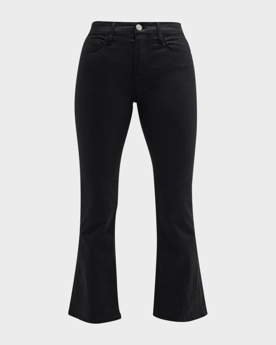 FRAME Le Crop Mini Boot Coated Jeans | Neiman Marcus