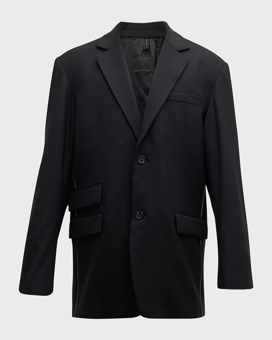 Helmut Lang Men's Oversized Wool-Blend Blazer | Neiman Marcus