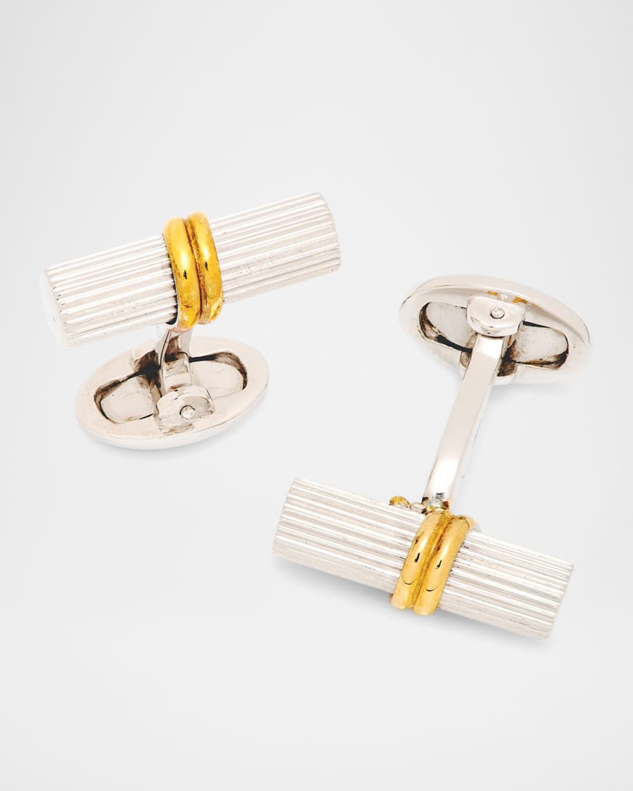Jan Leslie Men's Two-Tone Tube Cufflinks | Neiman Marcus