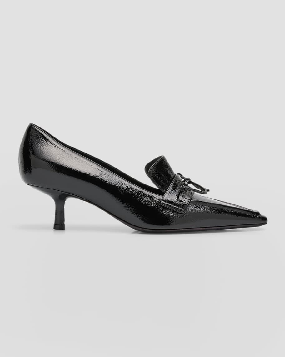 Burberry Sovereign Leather Bow Loafer Pumps | Neiman Marcus