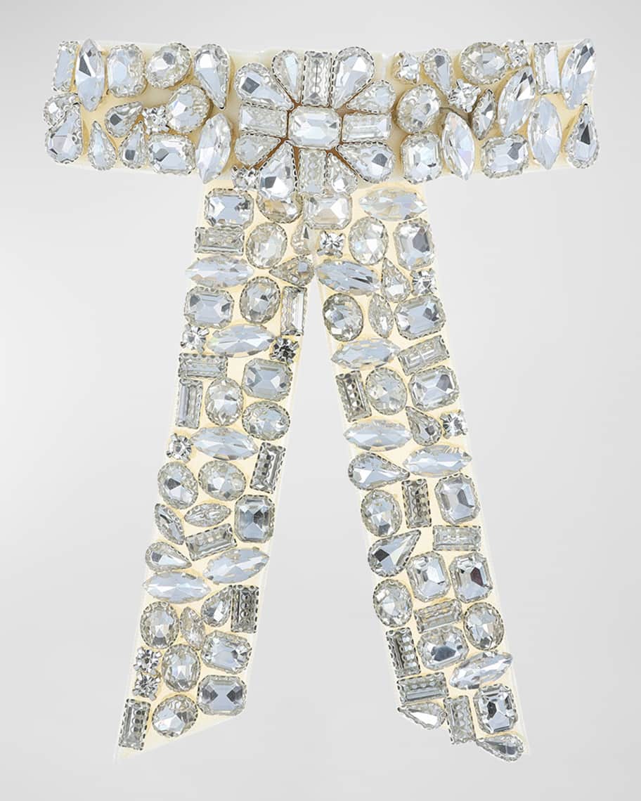 L. Erickson Melanie Embellished Bow Barrette | Neiman Marcus