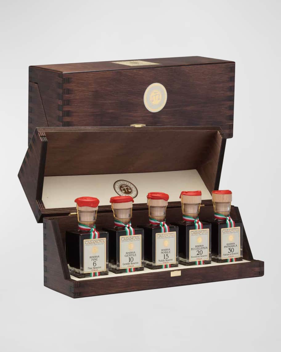Acetaia Leonardi Balsamic Tasting Wood Box Gift Set | Neiman Marcus