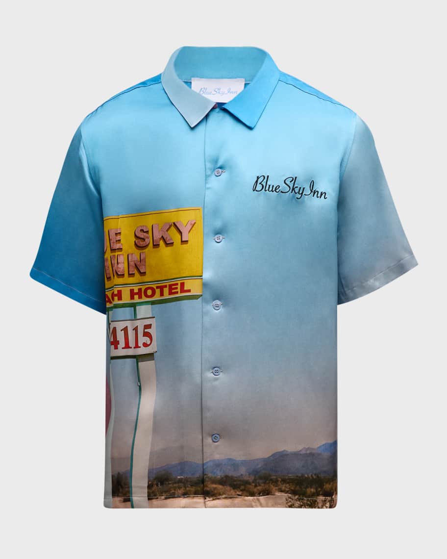 Blue Sky Inn Men's Beach Hotel Camp Shirt | Neiman Marcus