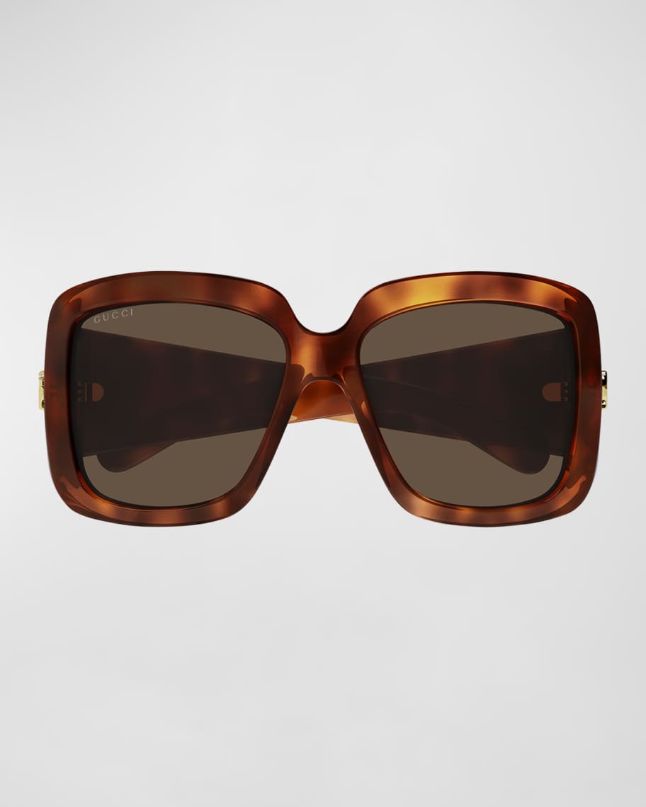 Gucci GG Plastic Rectangle Sunglasses | Neiman Marcus