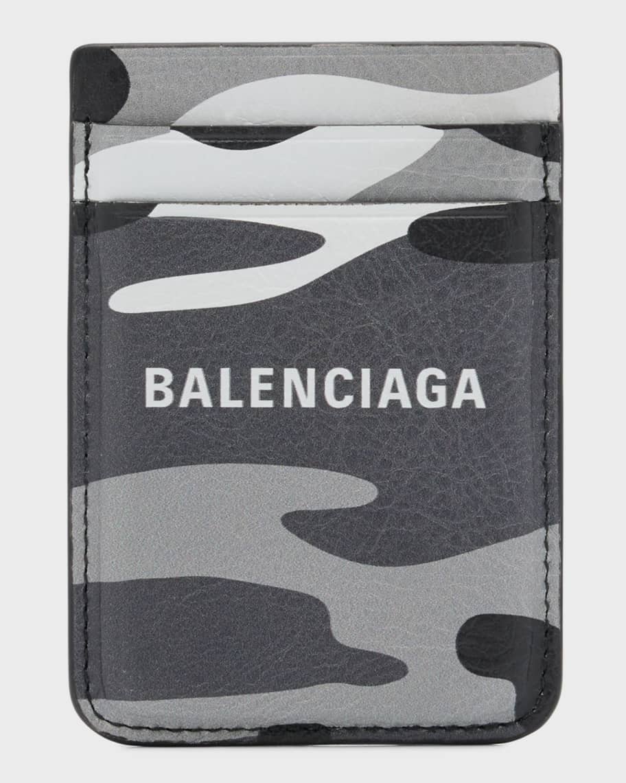 Balenciaga Cash Magnet Card Holder Camo Print | Neiman Marcus