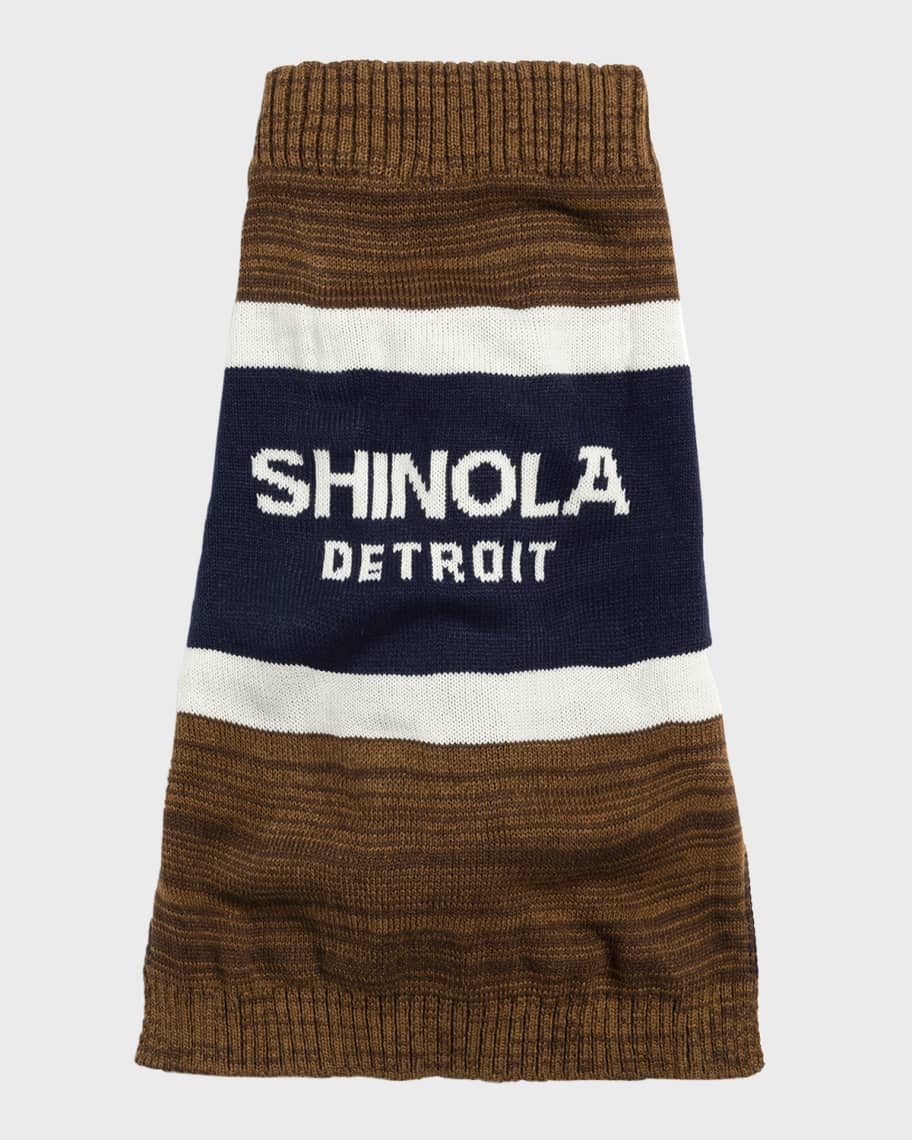 Shinola Logo Striped Pet Sweater, Size L | Neiman Marcus