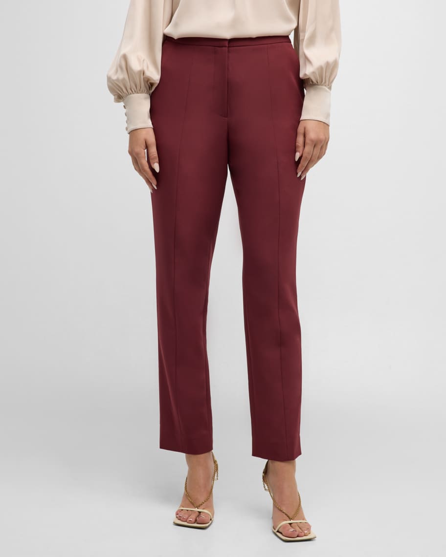 Elie Tahari The Tate Cropped Straight-Leg Trousers | Neiman Marcus