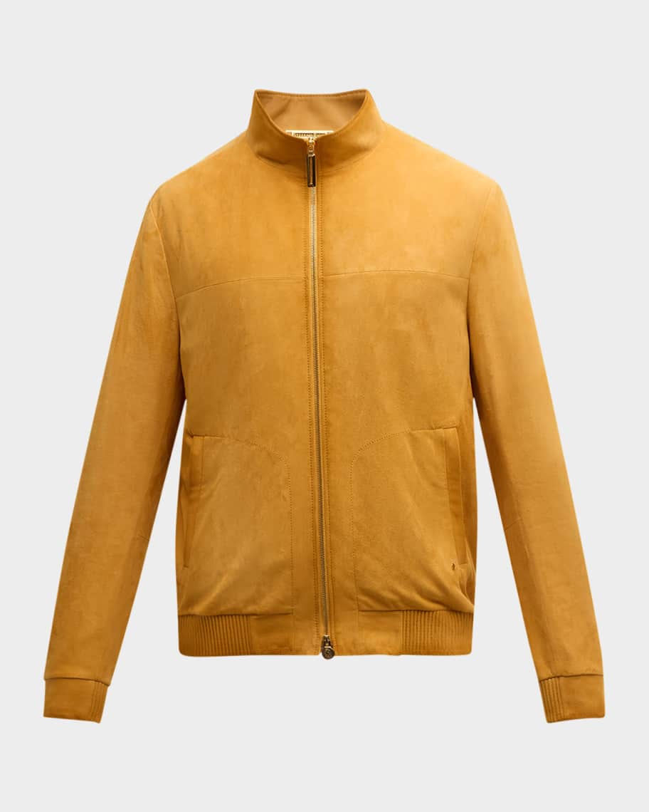 Stefano Ricci Men's Lambskin Suede Jacket | Neiman Marcus