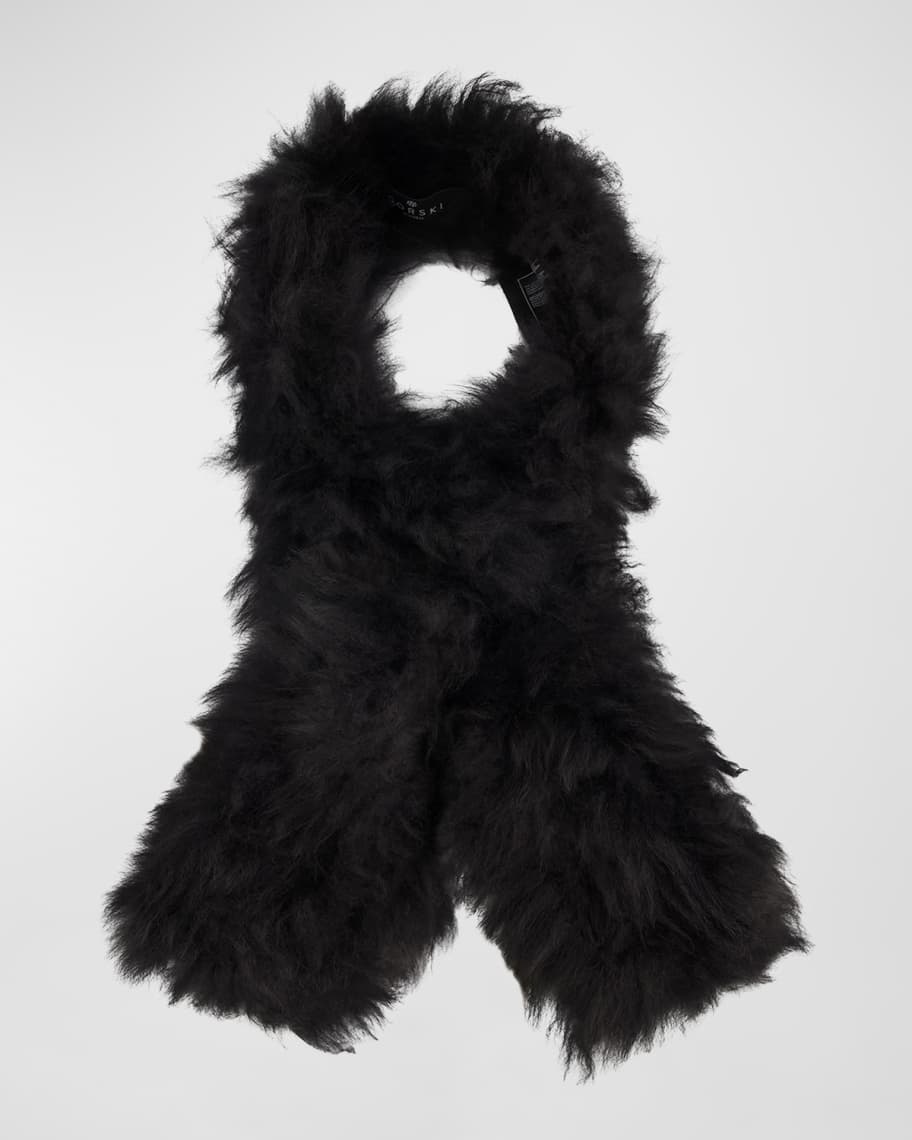 Gorski Cashmere Goat Pull-Through Scarf | Neiman Marcus
