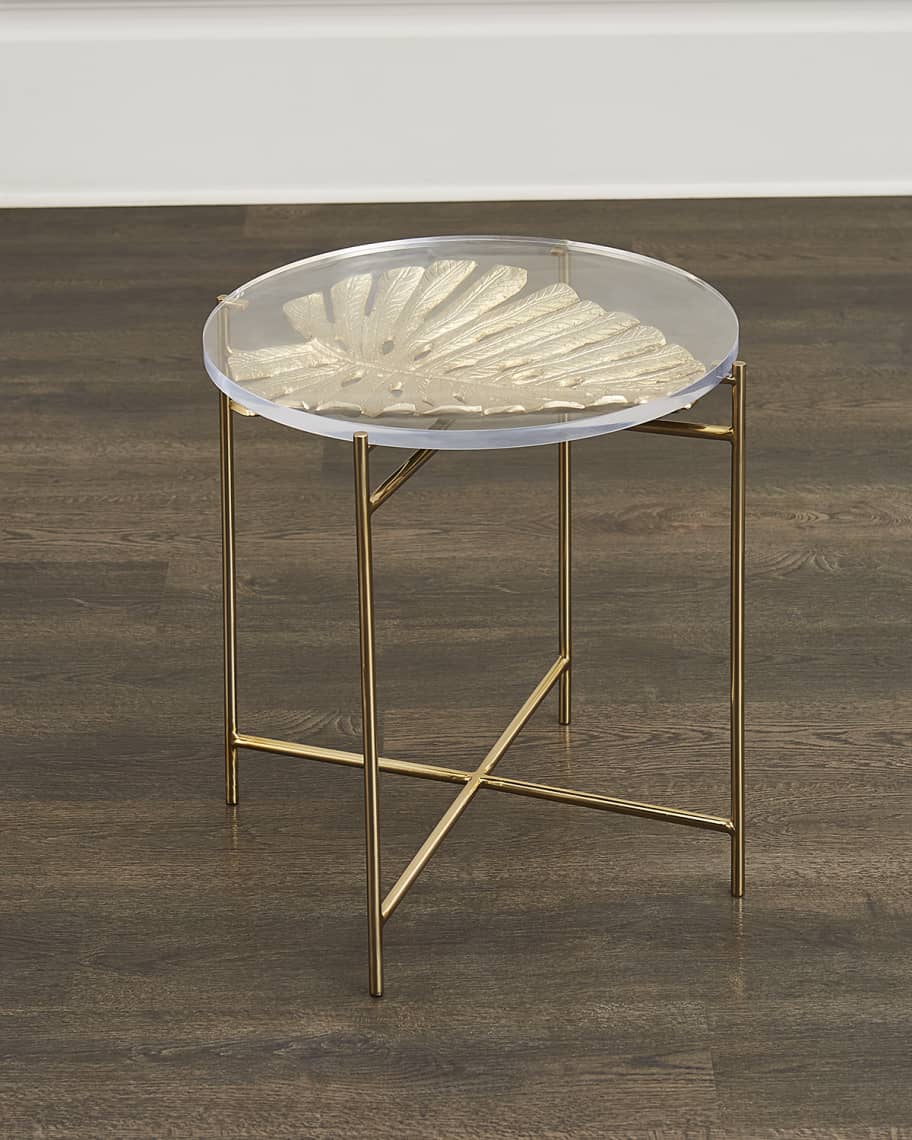 John-Richard Collection Palm Side Table | Neiman Marcus