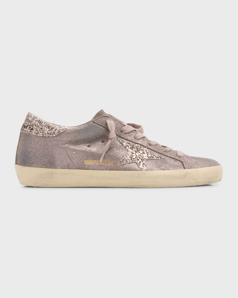 Golden Goose Superstar Metallic Glitter Low-Top Sneakers | Neiman Marcus