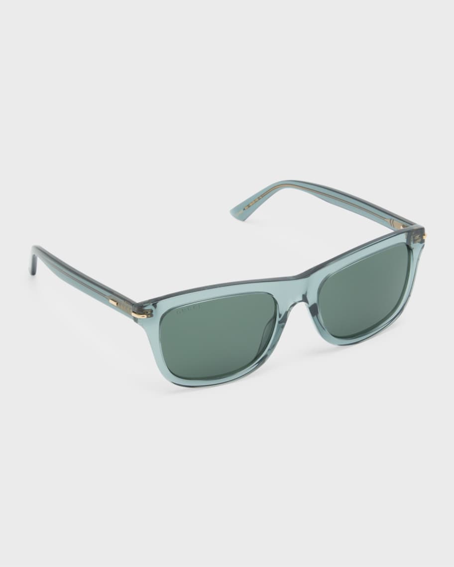 Gucci Men's Acetate Rectangle Sunglasses | Neiman Marcus