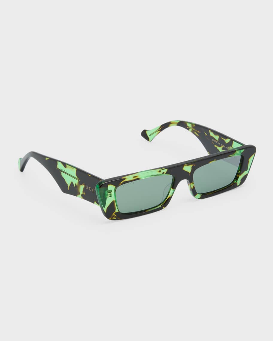 Gucci Men's Acetate Rectangle Sunglasses | Neiman Marcus