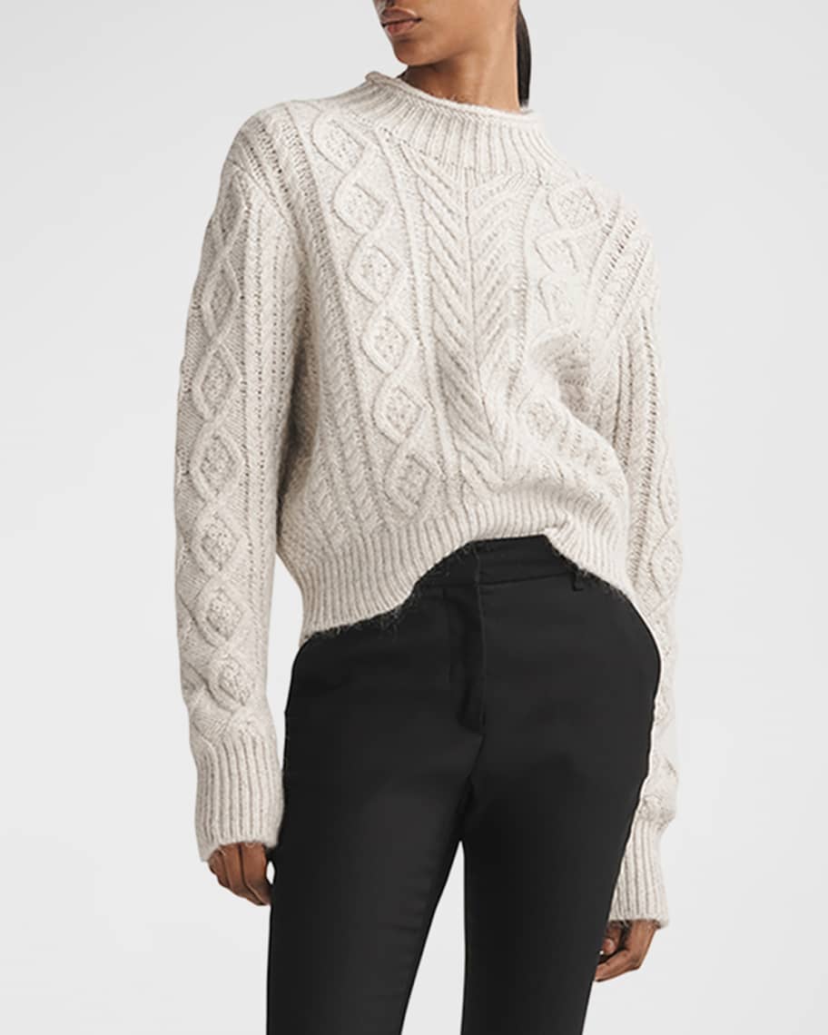 Rag & Bone Brody Cable-Knit Sweater | Neiman Marcus